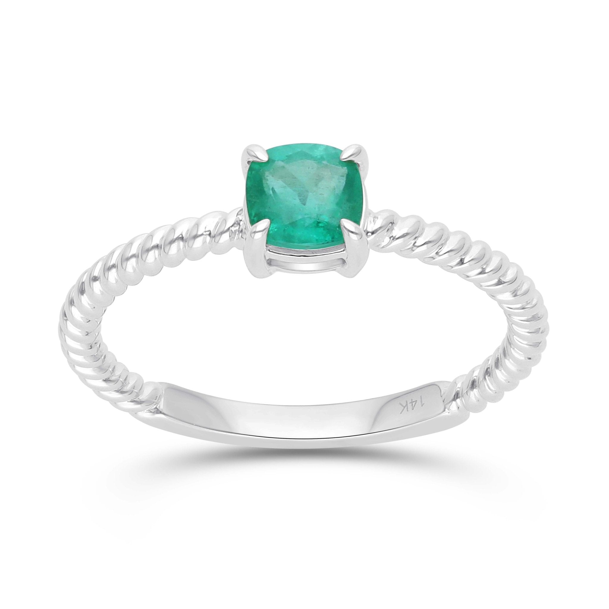 Emerald Rope Stackable Ring - WG – Belmont Sparkle